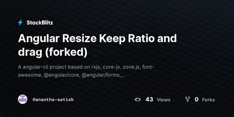 Angular Resize Keep Ratio And Drag Forked Stackblitz