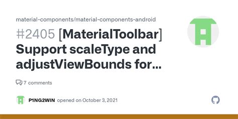 Materialtoolbar Support Scaletype And Adjustviewbounds For Logo