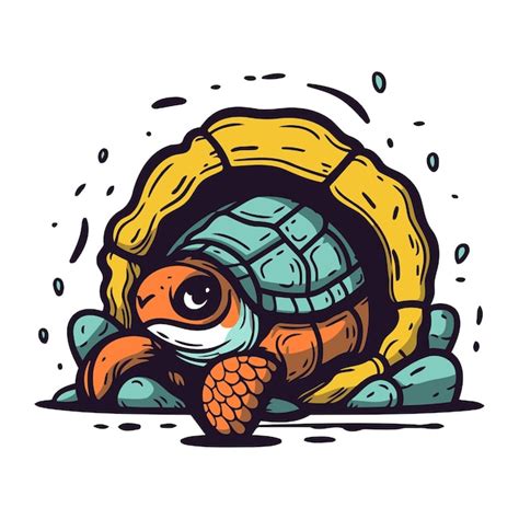 Premium Vector Turtle In The Shell Vector Illustration Isolated On White Background