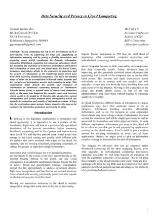 Data Security And Privacy In Cloud Computing DOCX