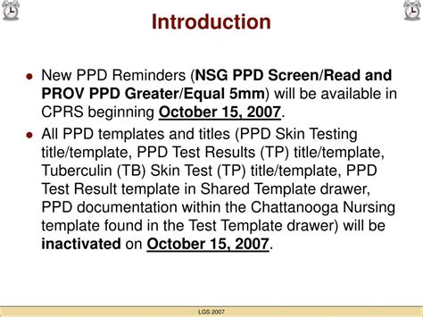 Ppt Ppd Clinical Reminders Documentation Powerpoint Presentation