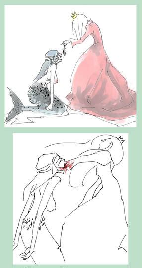 人魚さん餌付け KURO