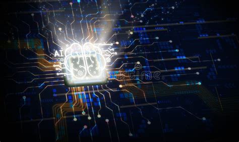 the artificial intelligence brain is integrated into a circuit background ai machine learning