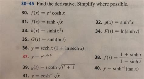 solved find the derivative simplify where possible f x