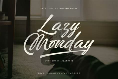 Lazy Monday Font DOWNLOAD Script Signature Fonts Pretty Fonts