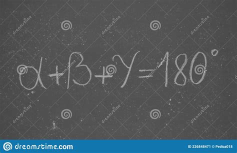 The Sum Of The Interior Angles In Each Triangle Is 180 Degrees Stock
