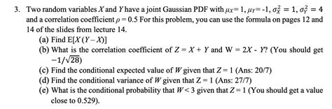 solved two random variables x ﻿and y ﻿have a joint gaussian
