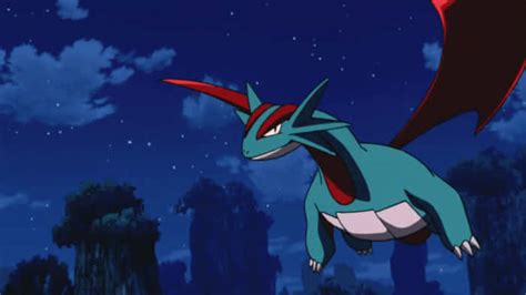 Download Salamence Flying At Night Wallpaper