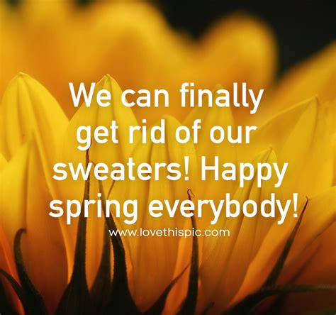 We Can Finally Get Rid Of Our Sweaters Happy Spring Everybody