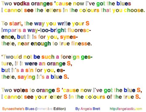 Grapheme Colour Synaesthesia Creative Output