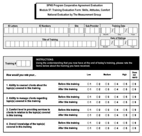 Free Training Evaluation Forms And Questionnaires Word Pdf