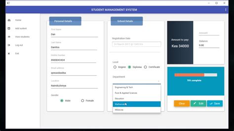 Javafx Material Design Student Management System YouTube