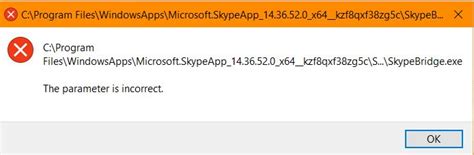Skype Related Error Message Solved Windows 10 Forums