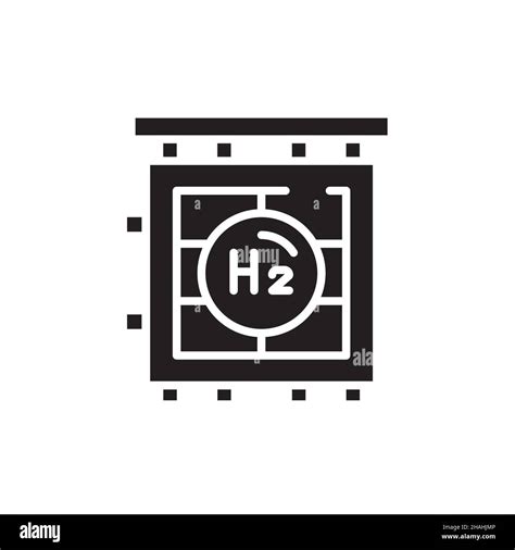 Storage Cylinders H2 Color Line Icon Hydrogen Energy Isolated Vector Element Outline
