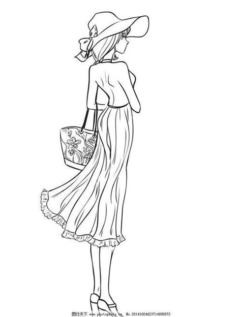 动漫女子简笔画 简笔画图片大全 蒲城教育文学网