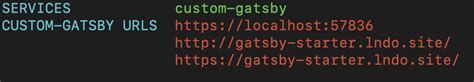 Lando Configuration For Custom Service With Nodejs Building For Gatby