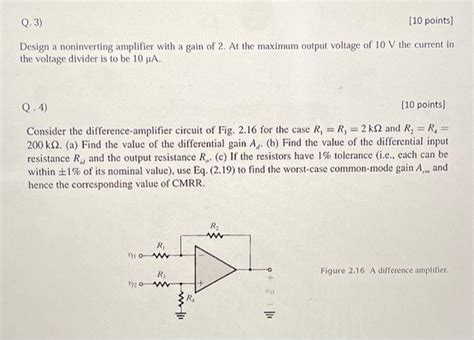 Solved Design A Noninverting Amplifier With A Gain Of At Chegg