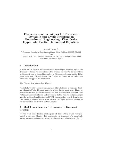 Pdf Discretization Techniques For Transient Dynamic And Cyclic Problems In Geotechnical