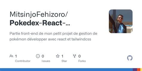 Github Mitsinjofehizoropokedex React Tailwindcss Partie Front End