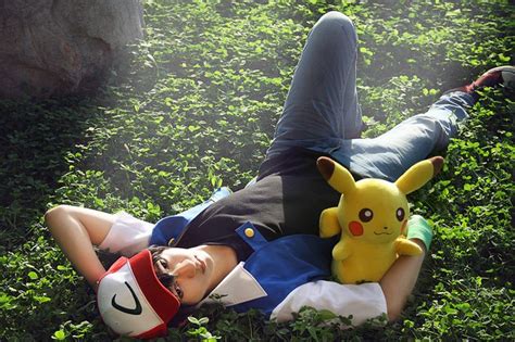 Ash Ketchum Pokemon Cosplay With Pikachu