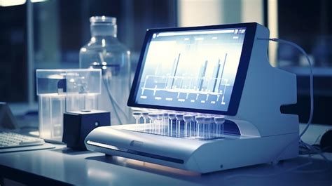 Premium Photo Modern Laboratory With Advanced Digital Analysis Equipment Displaying Data Graphs