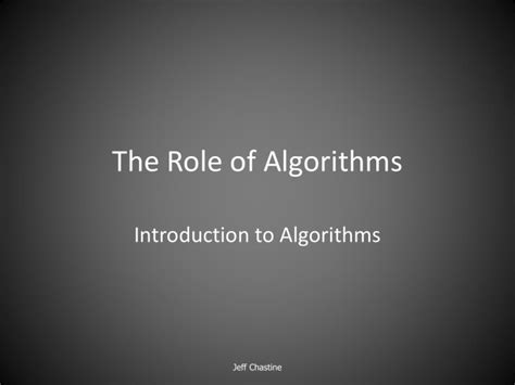 Lecture 1 The Role Of Algorithmsppt