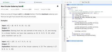 Solving Max Circular Subarray Sum With Kadanes Algorithm Karan Gupta