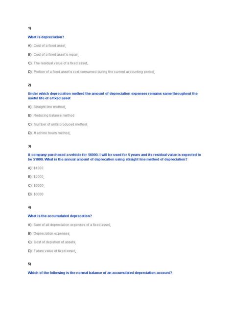 Deprication And Fixed Assets Pdf Depreciation Debits And Credits