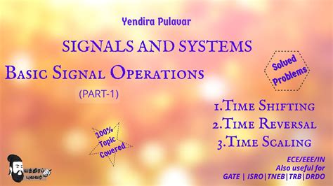 Basic Signal Operations Time Shiftingtime Reversal And Time Scaling