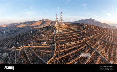 Cell Tower Cellular Base Station Mobile Phone Antenna Aerial View 5g Radio Network Telecom