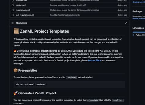 Build Ml Models Faster With Zenml Project Templates Zenml Blog