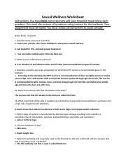 Comprehensive Guide On Sexual Wellness And STIs Prevention Course Hero