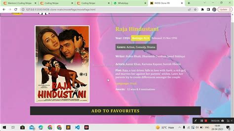 Imdb Clone Web App Coding Ninjas Youtube