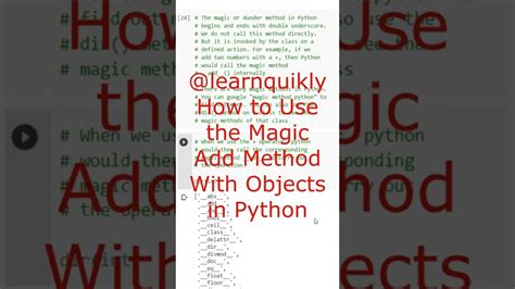 How To Use The Magic Add Method With Objects In Python Python