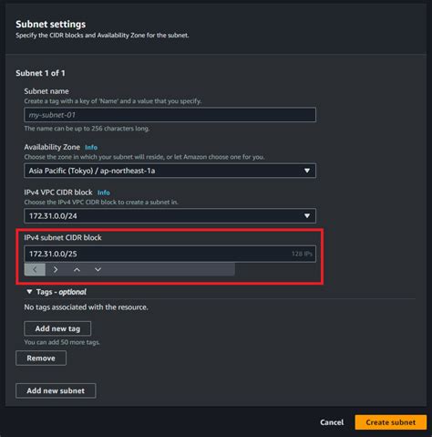 I Cant Input The Address Of Ipv4 Vpc Cidr Block Manually Aws Re Post