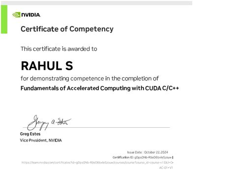 Rahul S On Linkedin Completed The Fundamentals Of Accelerated Computing With Cuda Cc