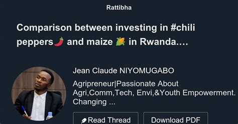 Comparison Between Investing In Chili Peppers🌶 And Maize 🌽 In Rwanda According To Research