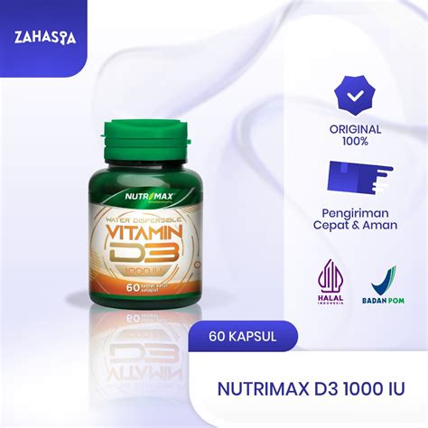 Jual Nutrimax Vitamin D3 1000 Iu Isi 60 Tablet Vit Imun Imunitas
