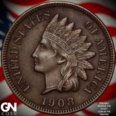 1908 S Indian Head Cent Penny A4084 Ebay