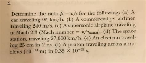 Solved 5 Determine The Ratio β Uc For The Following A