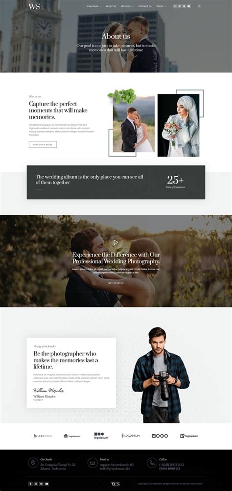 Wedshot Wedding Photography Service Elementor Template Kit Wp Template Kits Ft Photographer