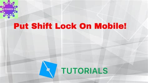 How To Put Shift Lock On Mobile Roblox Tutorial YouTube