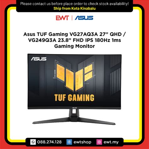 Asus Tuf Gaming Vg Aq A Wqhd Vg Q A Fhd Ips Hz Ms Built In Speaker Gaming Monitor