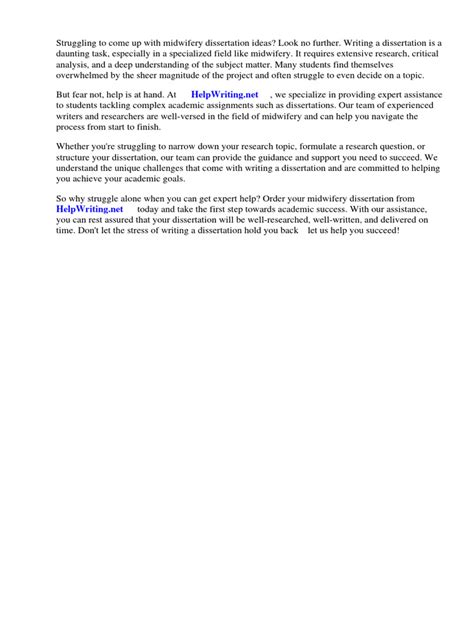 Midwifery Dissertation Ideas Pdf Midwife Midwifery