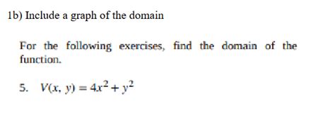Solved 1b Include A Graph Of The Domain For The Following Chegg Com