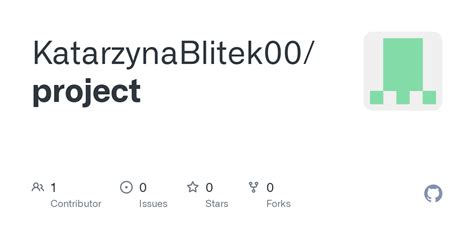 GitHub KatarzynaBlitek Project