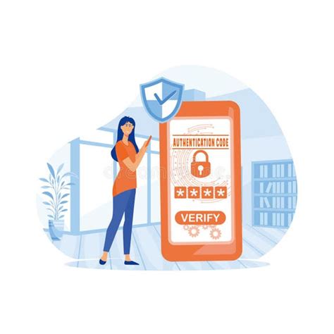 Woman Using Security Otp One Time Password Verification For Mobile App On Smartphone Screen