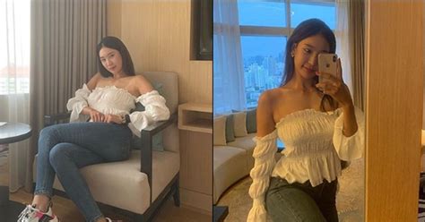 골퍼 유현주 대박 몸매 오프숄더에 청바지 오늘 섹시美 대폭발