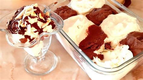 Вкусен домашен сладолед с ванилия и какао Лесна рецепта за вкусен десерт Youtube