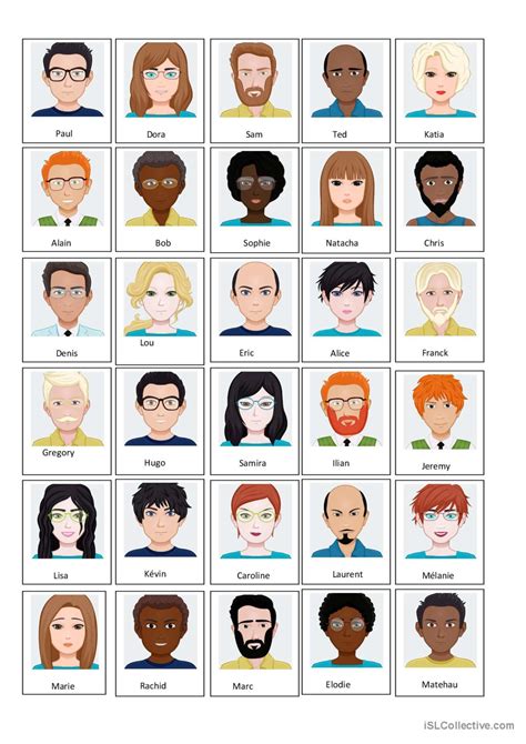 Le Portrait Jeu Qui Est Ce English ESL Worksheets Pdf Doc